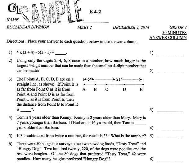 CML Continental Math League 